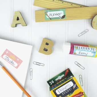You’ll crush on: free printable back to school labels - Crafted for you